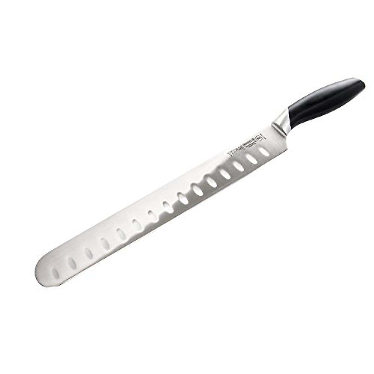 Mundial Titan 3427-11GE 11" Hollow Granton Edge Slicing Knife, Black Handle with Plastic Protective Sheath