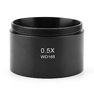 0.5X Auxiliary Objective Lens,Stereo Microscope Objective Lens,Microscope Objective Lens for Industry Video Microscope,48mm Mounting 0.5X Objective Lens,Double The Magnification