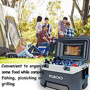 GREJOLLY Cooler Storage Bag - Adhesive Elastic Cooler Net Pocket - Nylon Mesh Cooler Organizer Insert - Camping Igloo Cooler 02 Cooler Net-L