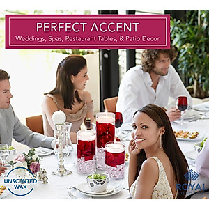 Royal Imports Floating Candles, Unscented Dripless Wax Discs, for Centerpieces, Wedding, Party, Holiday, Made in USA (Pack of 24, White, 3 Inch)