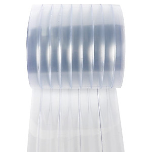 Toriexon Plastic Vinyl Replacement Strip Curtain 25' x 7.6', 0.08' Thickness Walk in Freezer Cooler Curtain Strips for Warehouse Commercial Entry Doors, Pet Doors