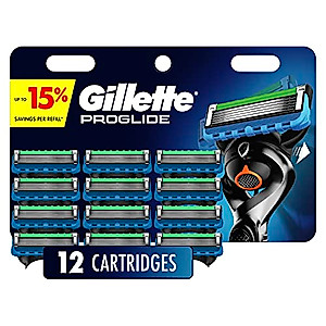 Gillette Fusion5 ProGlide Men's Razor Blades, 12 Blade Refills
