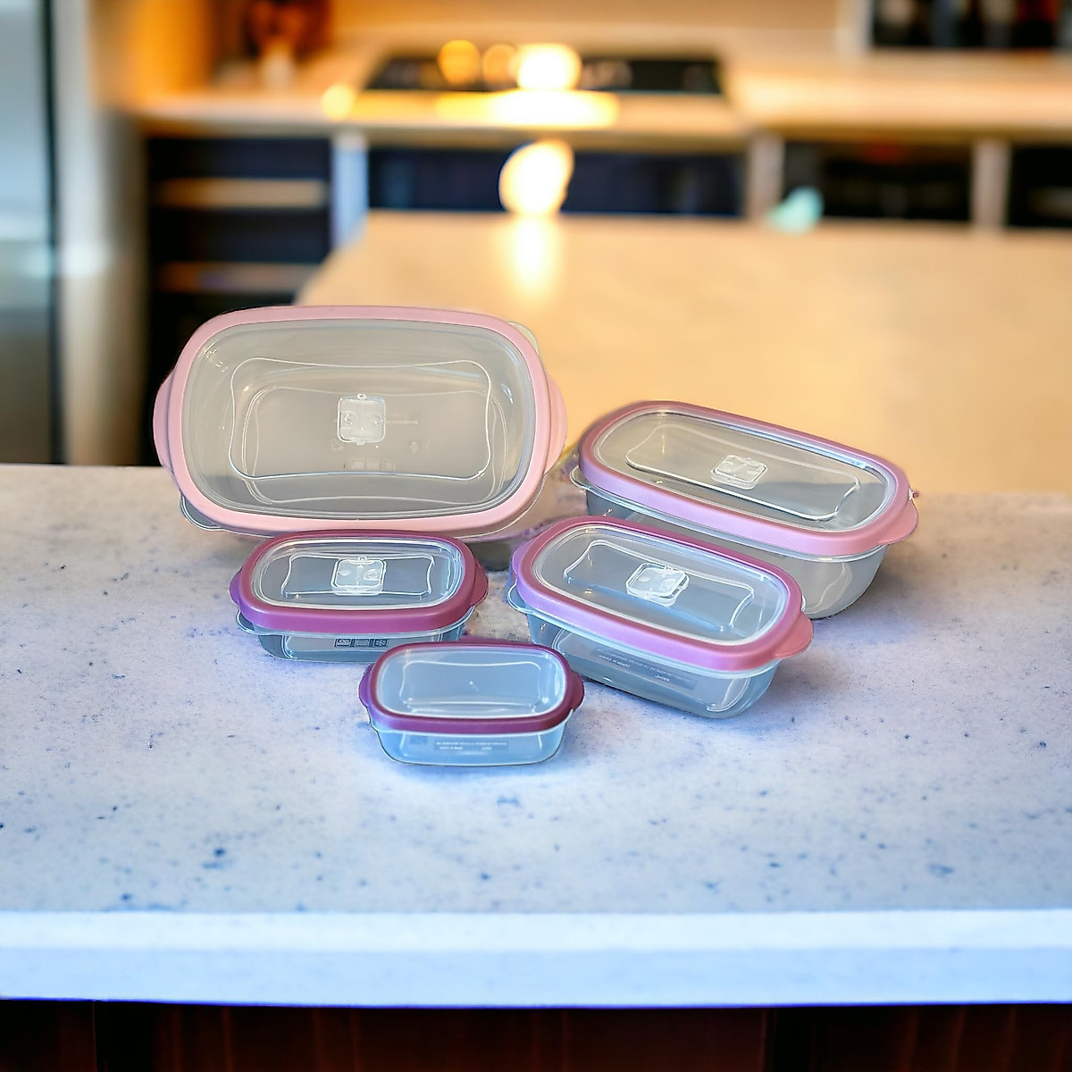 ECO HOME FOOD STORAGE CONTAINER (RECTANGULAR) (PURPLE)