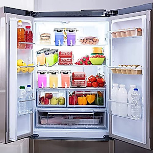 Plastic Drink Dispenser With Spigots, 0.92 Gallon Fridge Beverage Dispensers,3.5L Iced Juice Lemonade Container For Famaily Party Daily Use, Durable Pitcher for Refrigerator Water Kettle