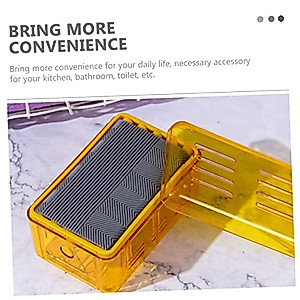Alipis 4pcs Soap Foaming Box Bar Soap Container Soap Dish Holder para Guardar Tool Soap Dispenser Soap Holder Clothes Storage Organiser Soap Drainer Storage Box Soft Rubber Travel Roller