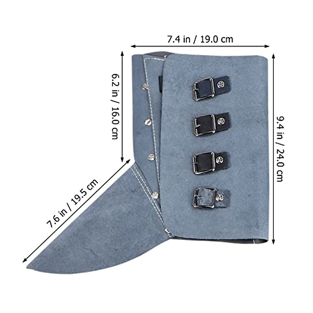 DOITOOL Leather Welding Spats, Heat and Abrasion Resistant Shoe Boot Covers, Foot Protector Shoes Protectors Welding Gaiters, Welder Working Tool, Dark Blue