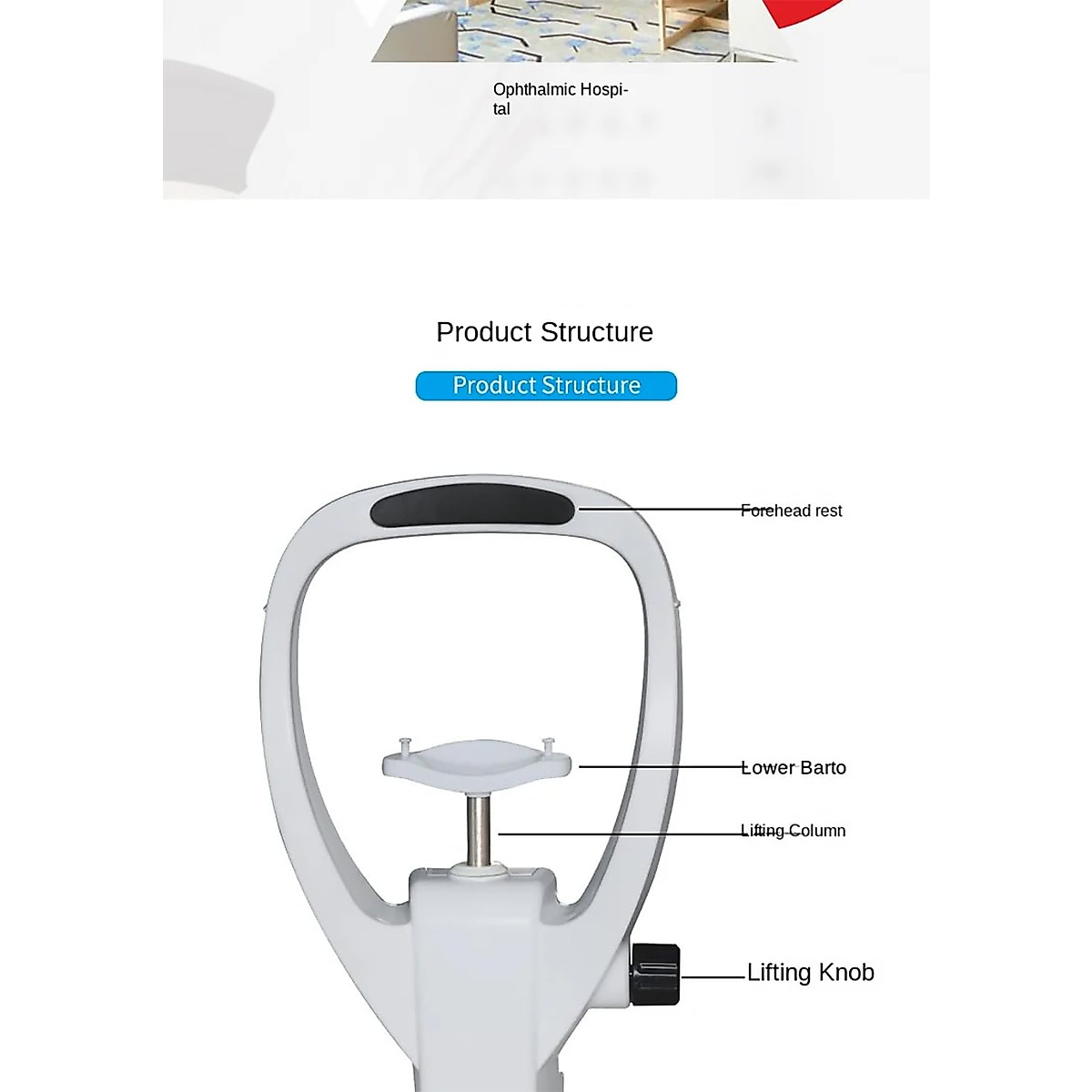 AISITESY Optometry Equipment Accessories Support Lifting Forehead Support Chin Ophthalmic Auto Refractometer Rest Vision