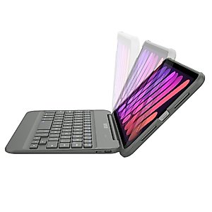 Arteck Bluetooth Keyboard Case for iPad Mini 6, 8.3-inch, with 130 Degree Swivel Rotating Stand, Shockproof Protection, Auto Sleep/Wake Feature, USB-C Charging