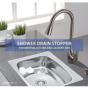 Gadgetime USA 5 Pieces Bathtub Stopper - Five Sizes - Pool Plugs - Shower Rubber Drain for Kitchen, Bathtub, Sink, Pool & Laundry