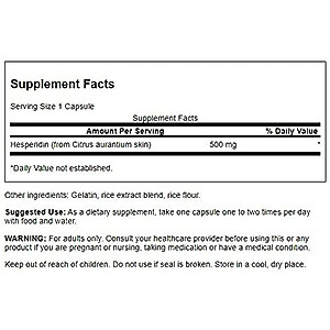 Swanson Hesperidin 500 Milligrams 60 Capsules (3 Pack)
