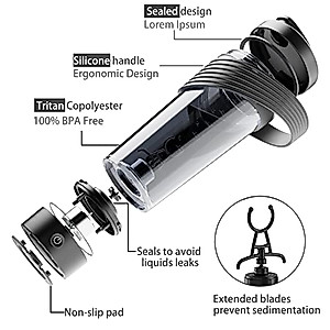 Electric Shaker Bottle, 28 oz Blender Bottles, Made with Tritan - BPA Free - Portable Mixer Cup/USB Rechargeable Shaker Cups for Protein Shakes