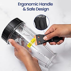 Perco Glue Off Adhesive Remover - New Stronger Formula! - 3.3 oz with Scraper & Plastic Razor | Glue Remover Spray Effortlessly Erase Adhesive Hassles & Car Stickers - for Label Sticker Residue