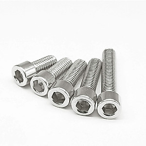 100 Pcs M4-0.7x16mm Stainless Steel Hex Socket Head Cap Screws Bolts Inner Hex Socket Bolt DIN 912