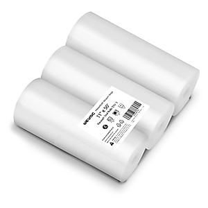 [2024 New] 11" x 50' 3 Rolls, Vacuum Sealer Rolls Bags for Food, Great for Food Storage, Sous Vide and Meal Prep, Wevac Lite