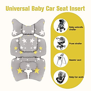 AIPINQI Head and Body Support Pillow with Neck Support for Toddler,Suitable for Baby Car Seat and Strollers(over 1 years),Star