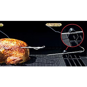 BBQ Butler Meat Thermometer Probe Holder - Temp Probe Clip - Barbecue Clip -Single Hole A-Style Design - Ambient Thermometer Temperature Readings for Smokers/Grills/Ovens - 2 Clips