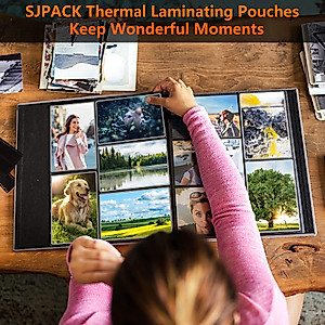 SJPACK Thermal Laminating Pouches, 9 x 11.5 Inches Laminating Sheets, 3 mil Thick Laminate Sheets, 500 Pack,Clear