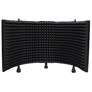 Rockville Recording Studio Microphone Isolation Shield + Heavy Duty Tripod Stand