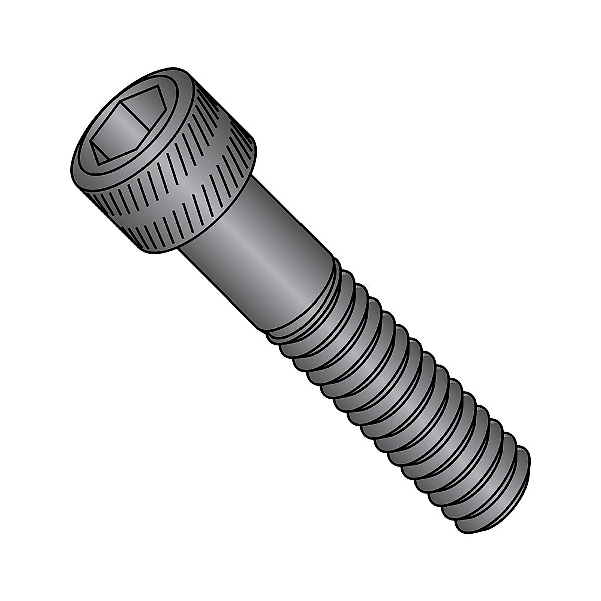 Small Parts M6035CSP Black Oxide Alloy Steel Socket Head Cap Screw, Hex Socket Drive, M6-1 Thread Size, 35 mm Length, Partially Threaded, US Made (Pack of 100)