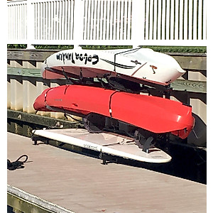 StoreYourBoard Kayak Dock Storage Rack, Outdoor Over The Water Mount, Holds 400 lbs, Heavy-Duty Metal Stand