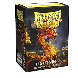 Dragon Shield Standard Size Card Sleeves – Matte Dual Lightning 100CT – MTG Card Sleeves are Smooth & Tough – Compatible with Pokemon, Yugioh, & Magic The Gathering