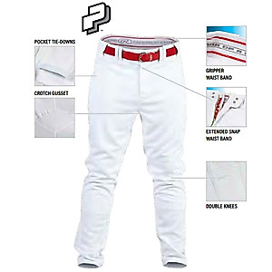 Rawlings | PRO 150 Series Baseball Pants | Adult Medium | White| Relaxed Fit