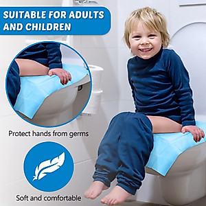 200 Pack Toilet Seat Covers Disposable Extra Large Individually Wrapped Toilet Seat Cover for Adults and Kids Potty Training Waterproof Travel Toilet Seats Mats for Kids Adults Public Bathroom