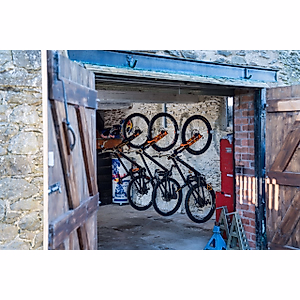 Hornit CLUG Bike Clip Storage Rack & Mount System - World’s Smallest Bike Rack for Indoor/Outdoor Bike Storage - Won't Damage Rims, Tires - Roadie Fits Tires 1" - 1.25" / 23-32mm - Black/Black