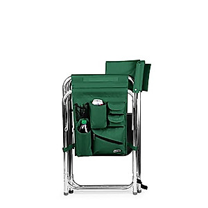 ONIVA - a Picnic Time brand - Sports Chair with Side Table, Beach Chair, Camp Chair for Adults, (Hunter Green)