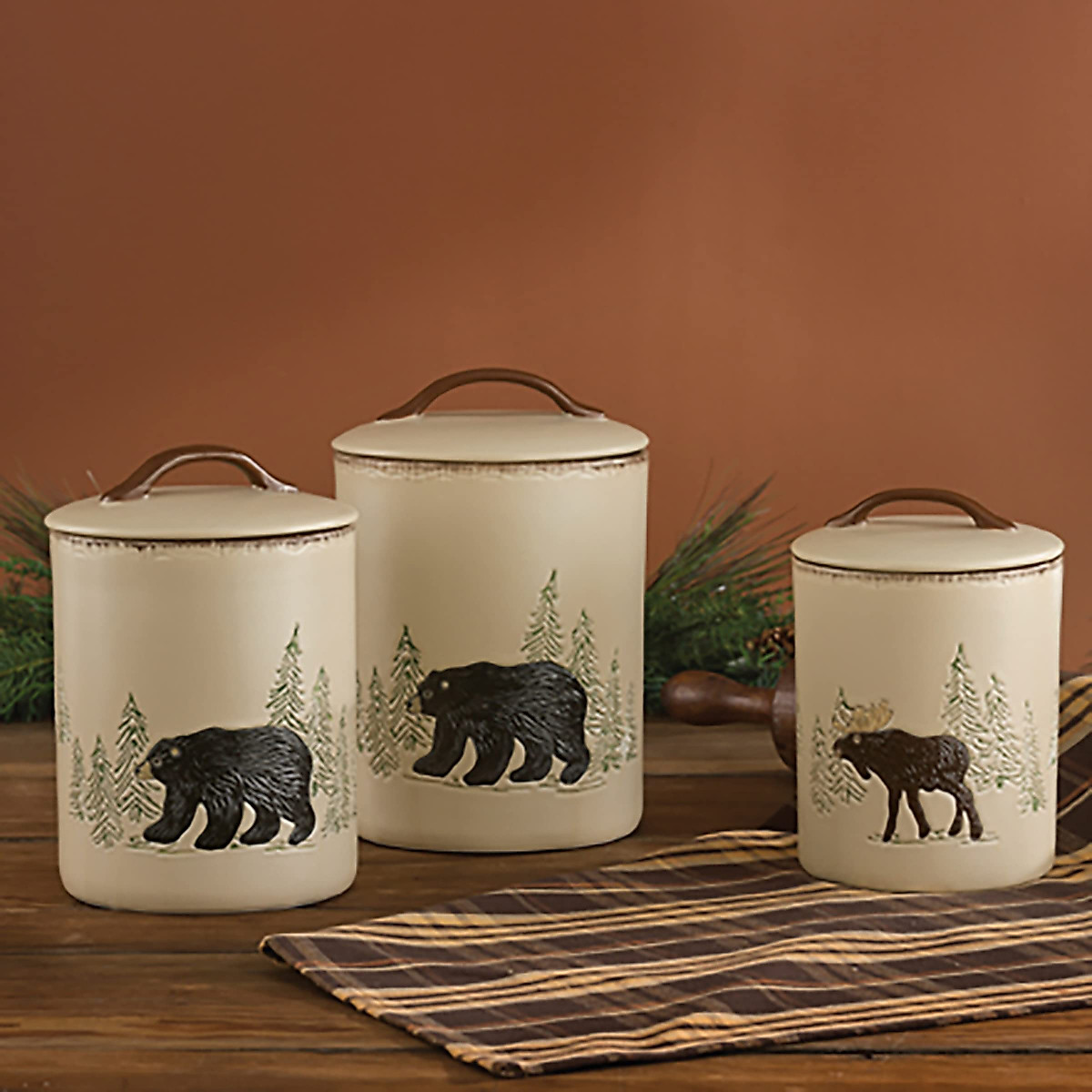Park Designs Rustic Retreat Canister Set, Multicolor