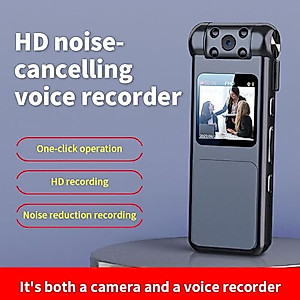 Uxsiya Portable Back Clip Magnetic Camera 16G 1080P HD Sports Cameras with 180 Degree Rotating Lens