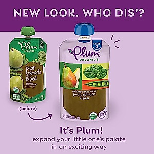 Plum Organics | Stage 2 | Organic Baby Food Meals [6+ Months] | Fruit & Veggie Variety Pack | 3.5 Ounce Pouch (Pack Of 18)