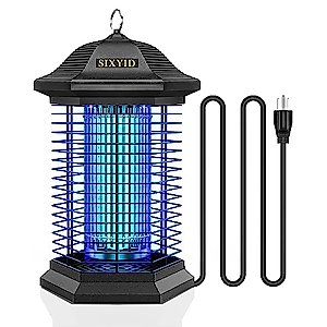 SIXYID Bug Zapper for Outdoor Indoor, Electric Mosquito Zapper Fly Zapper, Bug Mosquito Fly Insect Traps Killer and Repellent for Home, Garden, Patio, 4400V High Voltage 18W Power