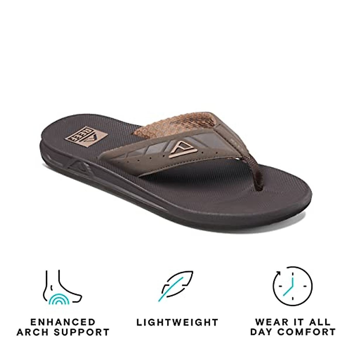 Reef mens Phantoms Flip Flop, Brown, 11 US