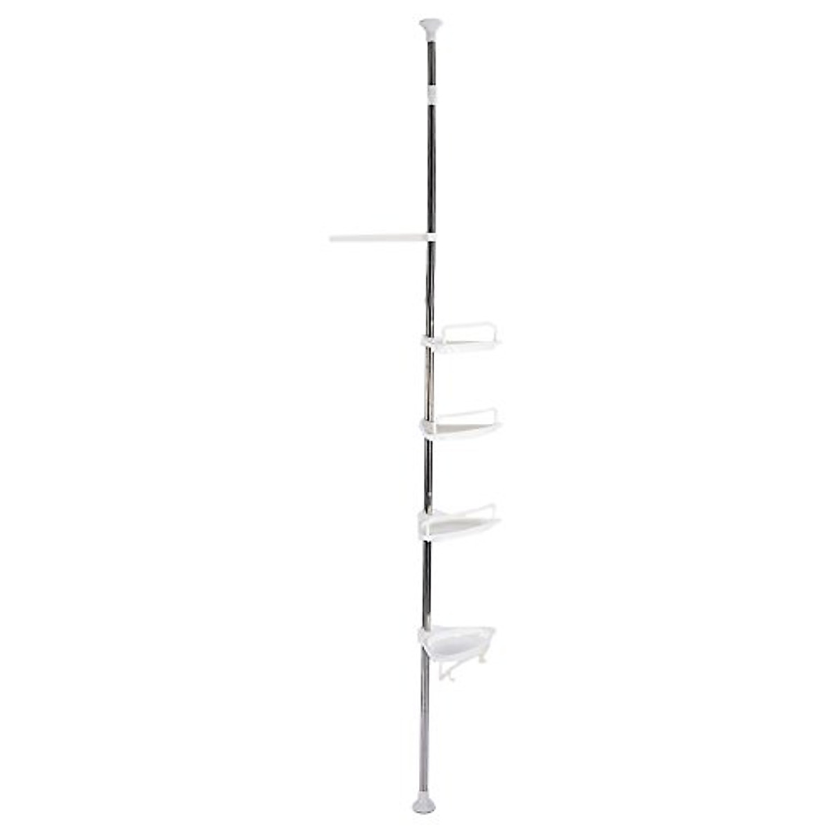 Shower Shelves Rack,4-Tier Bathroom Height 63" -118" Adjustable Telescopic Shower Shelf Shower Corner Rack