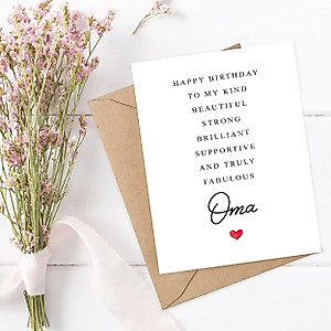 Oma Birthday Card Poem - Amazing Oma Gift - Birthday Card Oma - Special Oma Birthday Card - Birthday Card For Oma