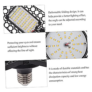 LABRIMP 3pcs Garage Light deformable Garage lamp LED Lights for Garage LED Shop Light LED Bulb 5 Panels Lights Basement Lighting Fixture Ceiling Light LED Panel fold Plastic Canopy Lights