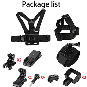PellKing Accessories Kit for DJI Osmo Pocket 2,New Quick Release Head Strap Mount + Chest Mount Harness + Backpack Clip Holder + 360°Rotating Wrist Strap