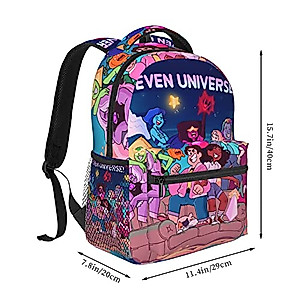 Pobecan Steven Anime Universe Backpack Funny Laptop Back Pack Book Bag Hiking Outgoing Daypack For Women Mens