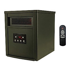 LifeSmart Infrared Quartz Space Heater, 1500W Portable Electric Heater with Remote, Black
