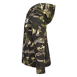 Nike Boy's Club Fleece Aop Full Zip Hoodie (Little Kids) Medium Olive 6 Little Kid