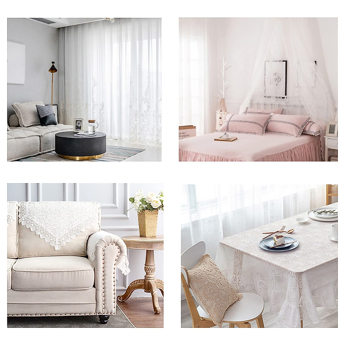 Lace Fabric for Dressmaking for Floral Bridal Wedding Dress Flower Fabric Table Cloth DIY Crafts Clothing Curtains 150 Cm Wide Sold by The Meter(Color:Royal Blue)