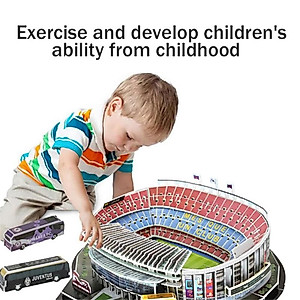 AOOF Mini Football Field Model Building Block Set, Suitable for Children's Birthday Gifts, Cultivates Interest in Football (3D Camp NOU Stadium)