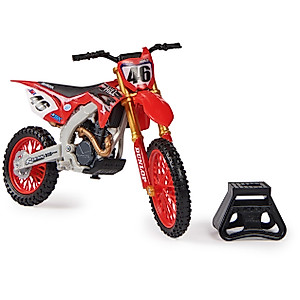 Supercross, Authentic Justin Hill 1:10 Scale Collector Die-Cast Toy Motorcycle Replica with Race Stand, for Collectors and Kids Age 5 and Up