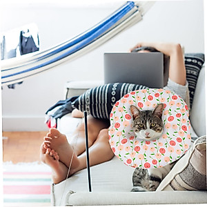 DOITOOL 3pcs Elizabeth Circle Cat Protective Collar Dog Soft Cone Grooming Neck Cone Puppies Collars Pet Collar After Surgery Cat Wound Healing Collar Cat Collar Kitten White Fabric