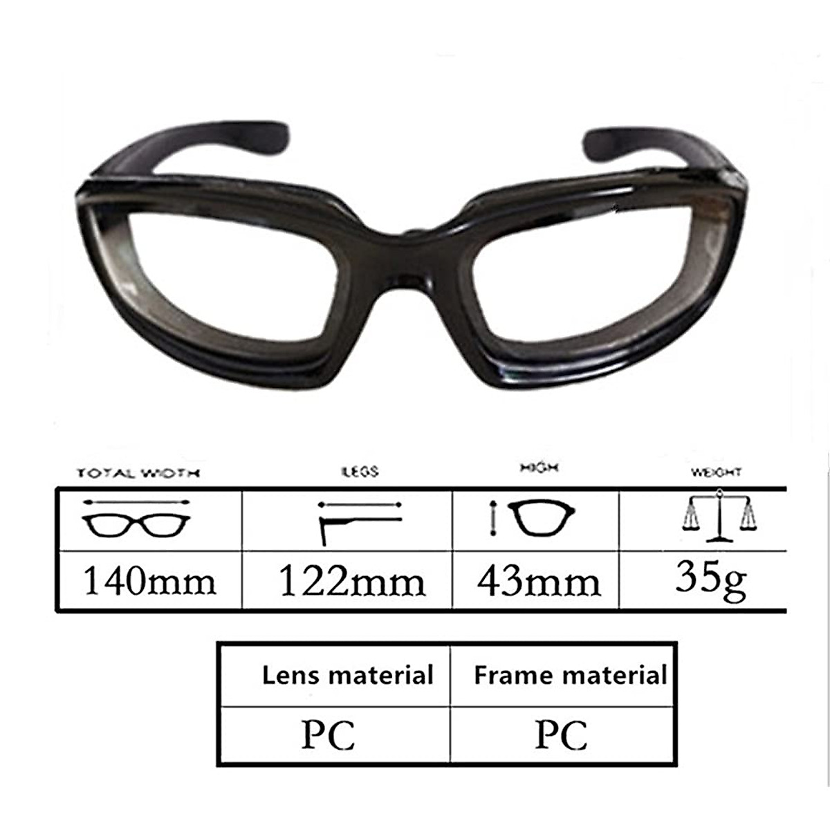 shenghang Onion Goggles Tear Free Saftey Glasses for Kitchen Dustproof, Anti-fog Windproof Food Holder Slicer Onion Holder Slicer Cutter Set (C)