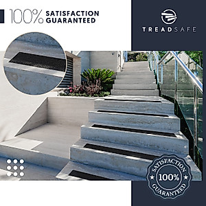 TREADSAFE Anti Slip Tape for Stairs,Non Slip Tape for Outdoor/Indoor Steps,Anti Skid Tape Roll, Traction Tread Tape for Stairs, Waterproof Grip Tape Black Traction Tape