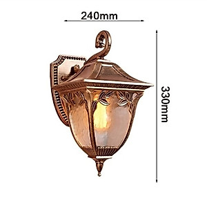 Zziyj European Waterproof Antique Outdoor Retro Wall Light Outdoor Wall Lamp Bedside Balcony Corridor Corridor Court Villa Courtyard Home Garden Wall Lantern