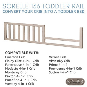 Sorelle Furniture Toddler Rails and Full-Size Bed Adult Rails, Sorelle Wood Bed Rail & Crib Conversion Kit, Converts Sorelle Furniture Crib to Toddler Bed and Full-Size Bed, # 136 - Chocolate