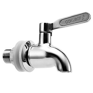 Beverage Dispenser Replacement Spigot,Oak Leaf Stainless Steel Spigot Polished Finished, Dispenser Replacement Faucet